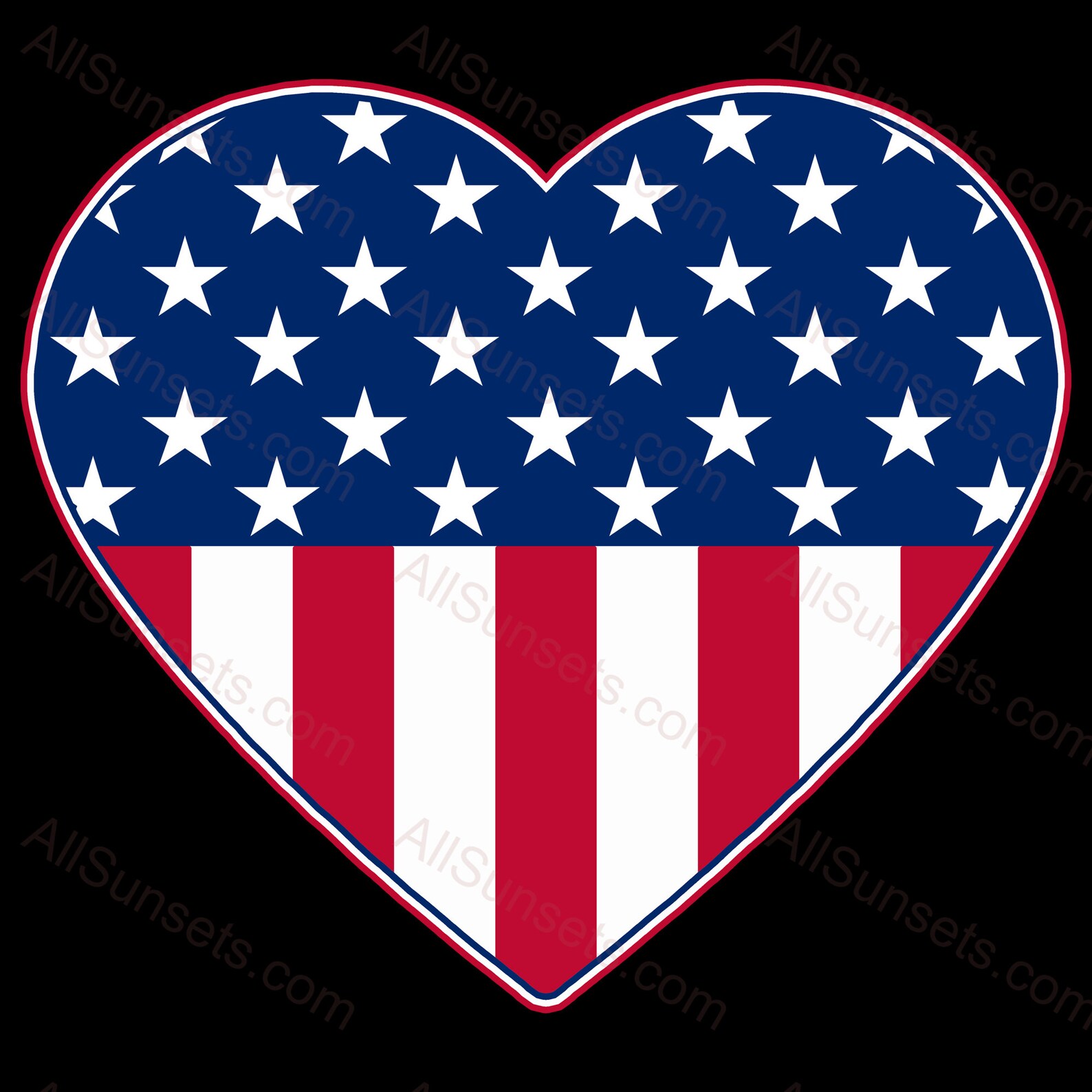 American Flag Heart SVG PNG Pdf Psd Jpg Files Patriotic USA - Etsy