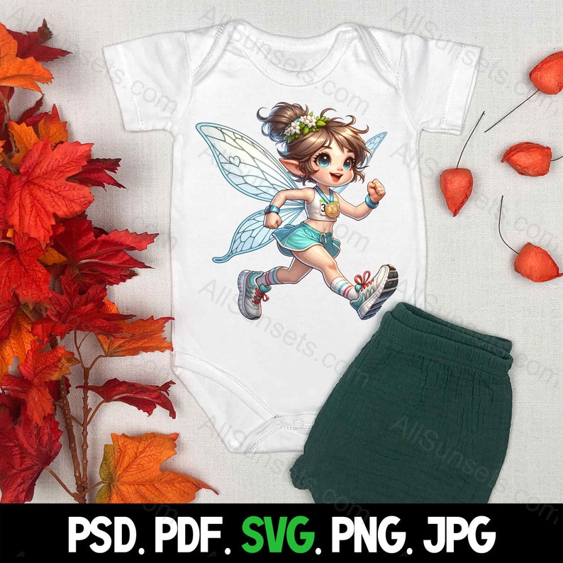 Fairy Running Svg Png Pdf Psd Jpg File Types Saint Patrick Pixie ...