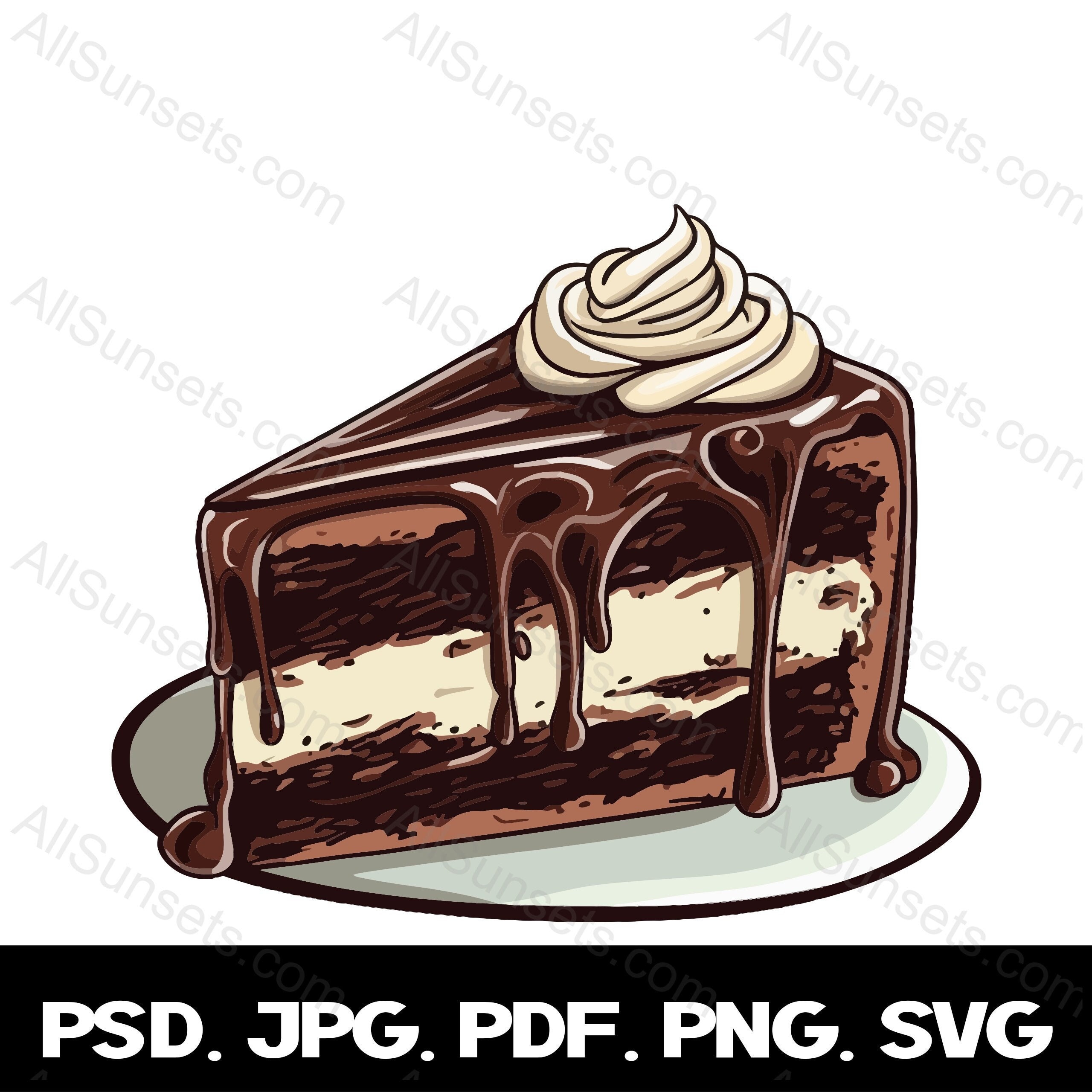 Chocolate Cake Cartoon