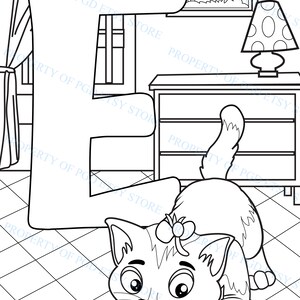 Cats Alphabet Coloring Book for Toddlers A-Z Adorable Cats and Kittens ...