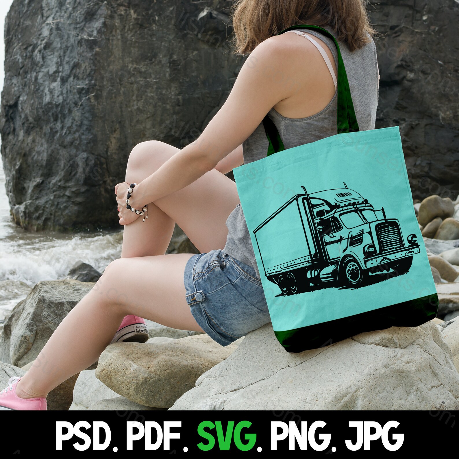 Cargo Box Truck Svg Png Jpg Psd Pdf File Types Semi Moving Van Cube ...