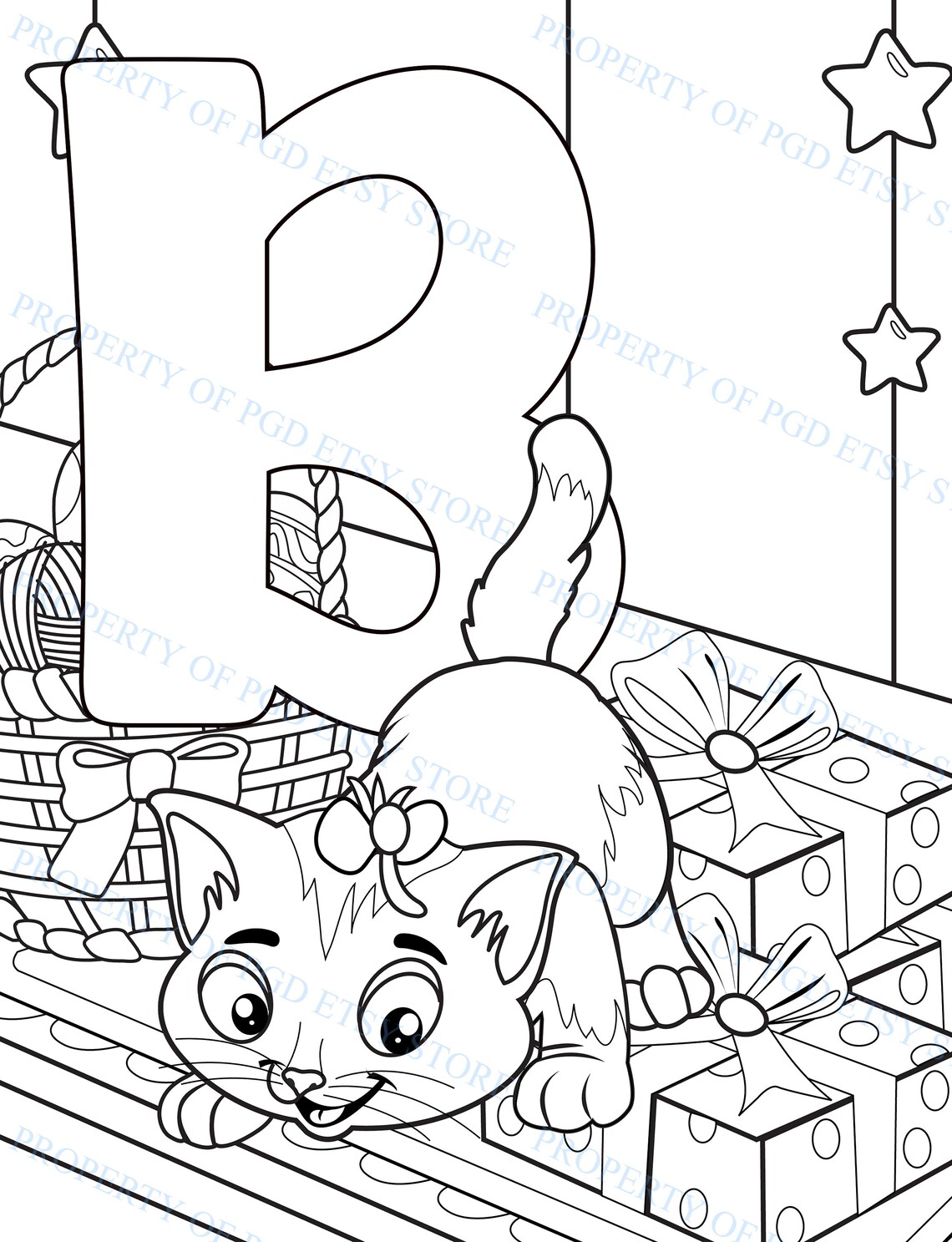 Cats Alphabet Coloring Book for Toddlers A-Z Adorable Cats and - Etsy