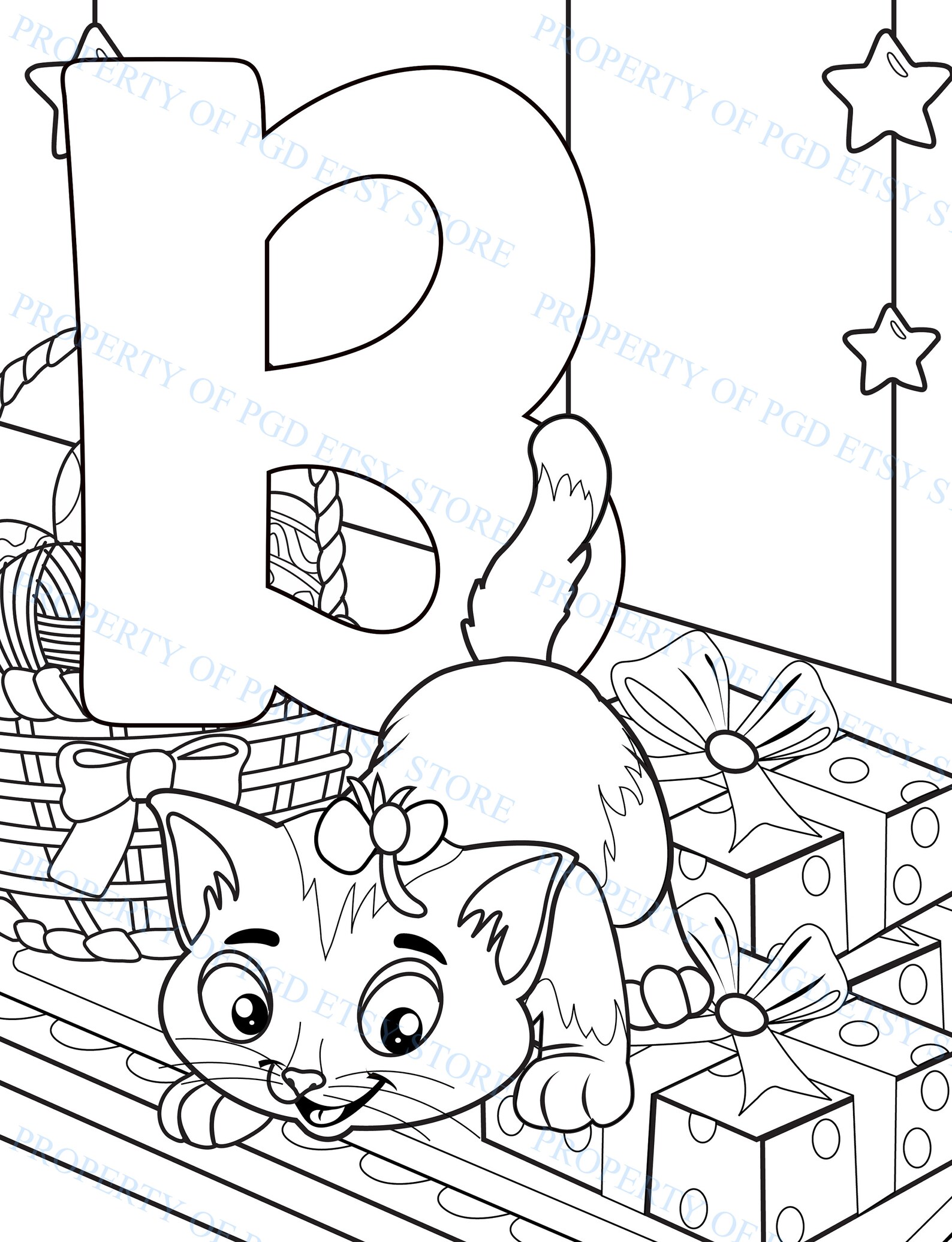 Cats Alphabet Coloring Book for Toddlers A-Z Adorable Cats and - Etsy