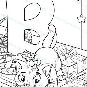 Cats Alphabet Coloring Book for Toddlers A-Z Adorable Cats and Kittens ...