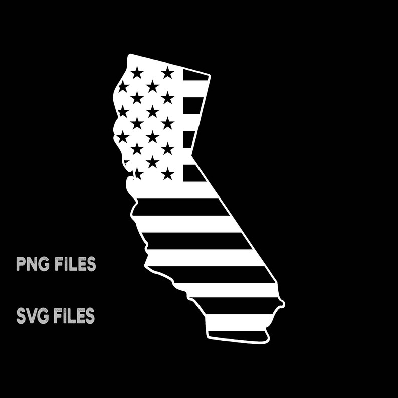 California State Shape American Flag Svg Png Jpg Pdf Psd File - Etsy