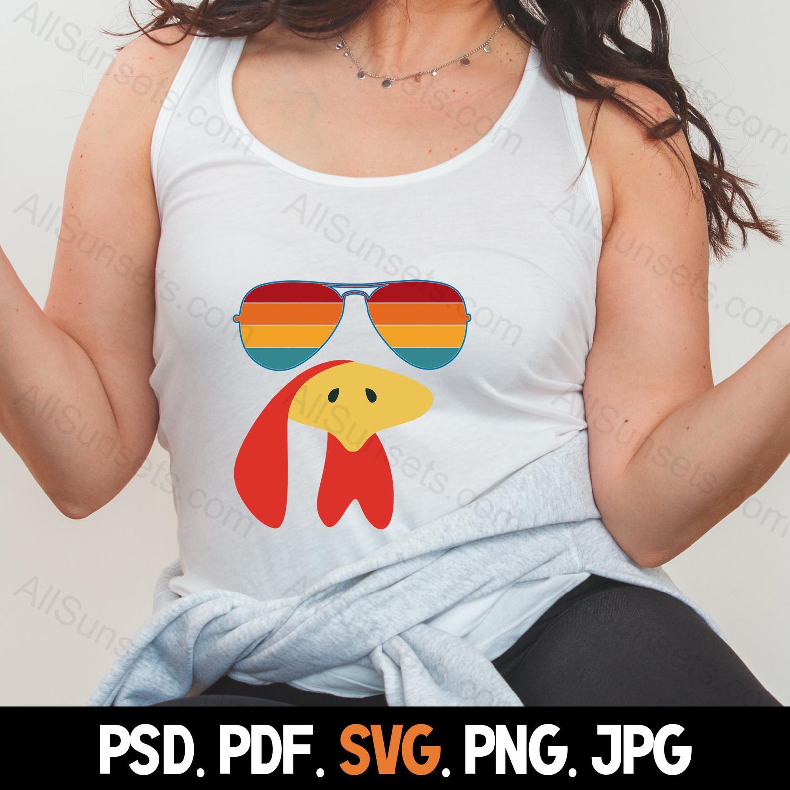 Turkey Face Aviator Sunglasses Svg Png Pdf Psd Jpg File Types Funny ...