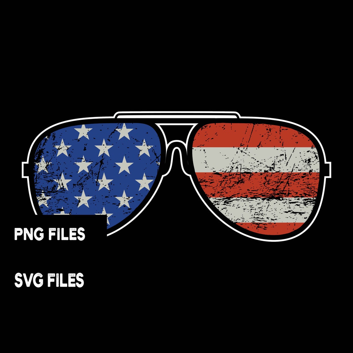 American Flag Sunglasses PNG SVG Pdf Jpg Psd Files Grunge - Etsy