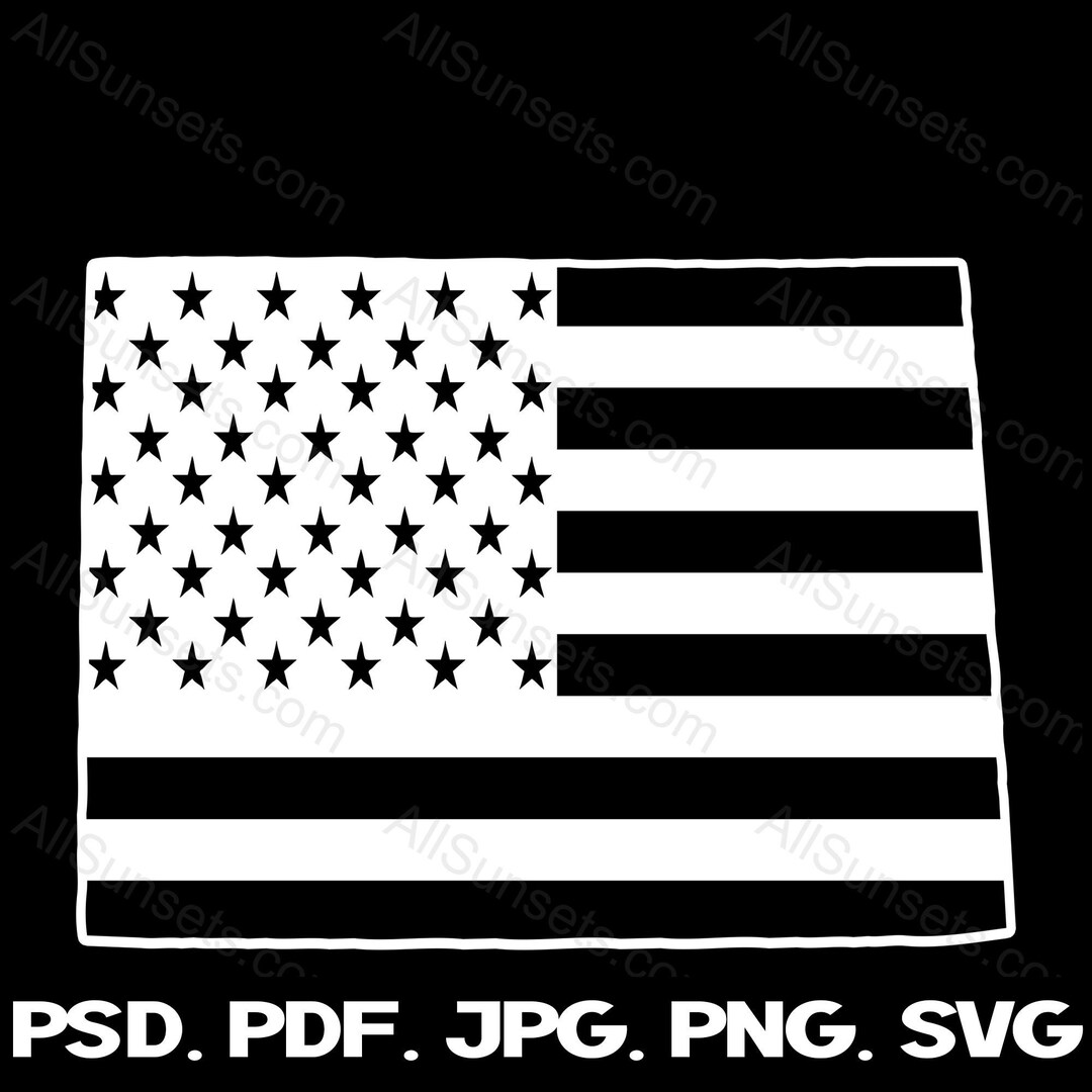 Colorado State Shape American Flag Svg Png Jpg Pdf Psd File Types ...
