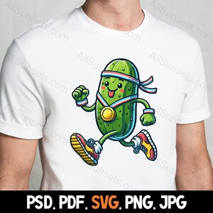 Pickle Jogging Svg Png Pdf Psd Jpg File Types Food Pickle Festivals 5k ...
