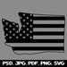 Washington State Shape American Flag PNG SVG Patriotic Clipart USA ...