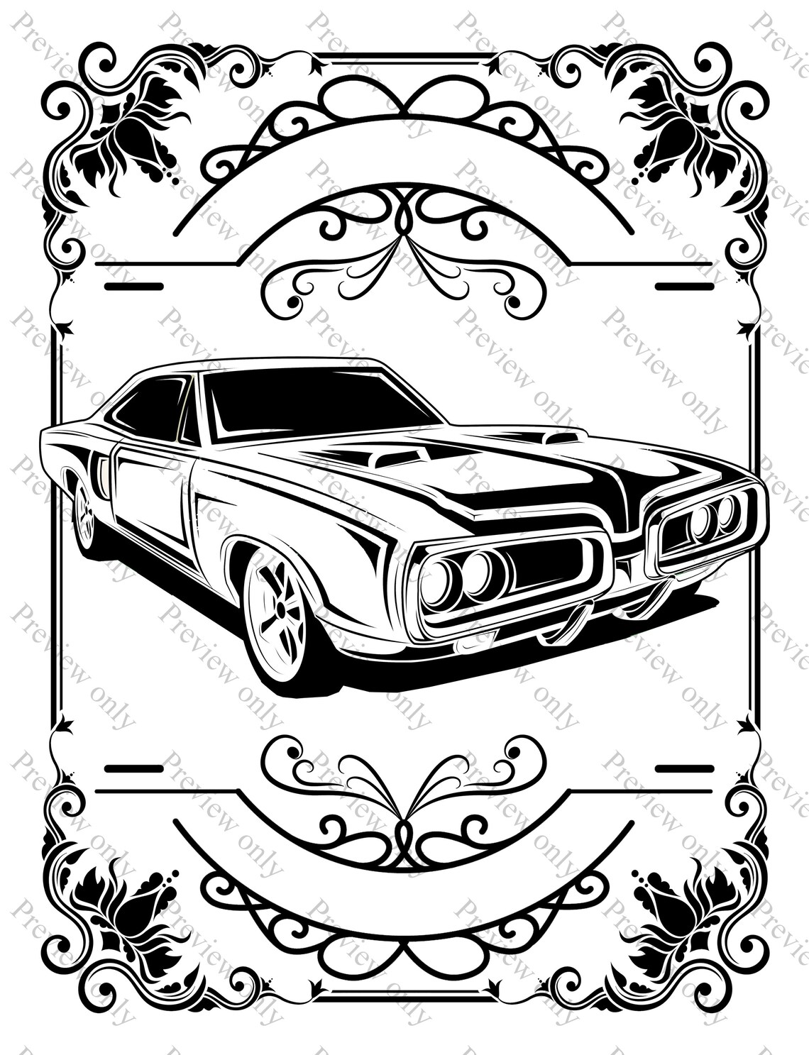 Classic Cars Coloring Pages 3 Pack Print and Color Vehicles - Etsy