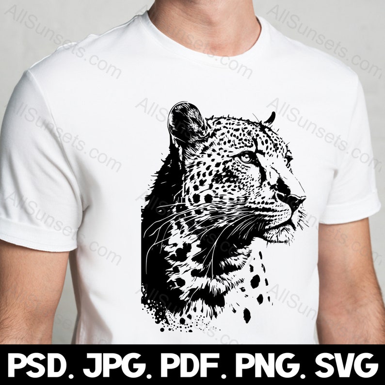Leopard Face Svg Png Jpg Pdf Psd File Types African Wildlife - Etsy