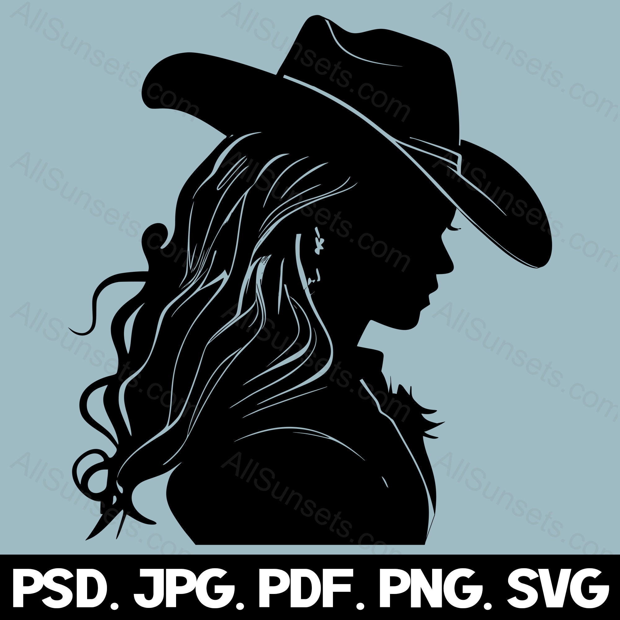 Silueta De Vaquera Y Vaquero Vaqueros Caballos SVG PNG Imprimir Arte