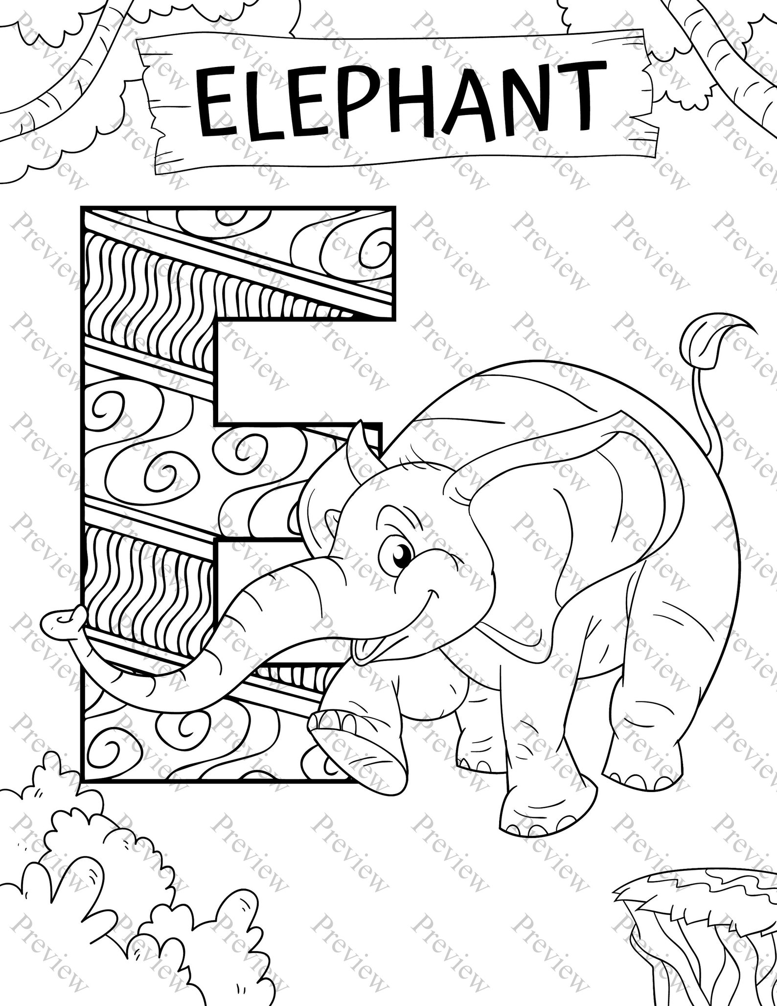 Animal Alphabet A to Z Coloring Book for Toddlers 26 Pages - Etsy
