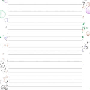 Balloons and Confetti Printable Journal Pages (PNG, PDF Digital ...