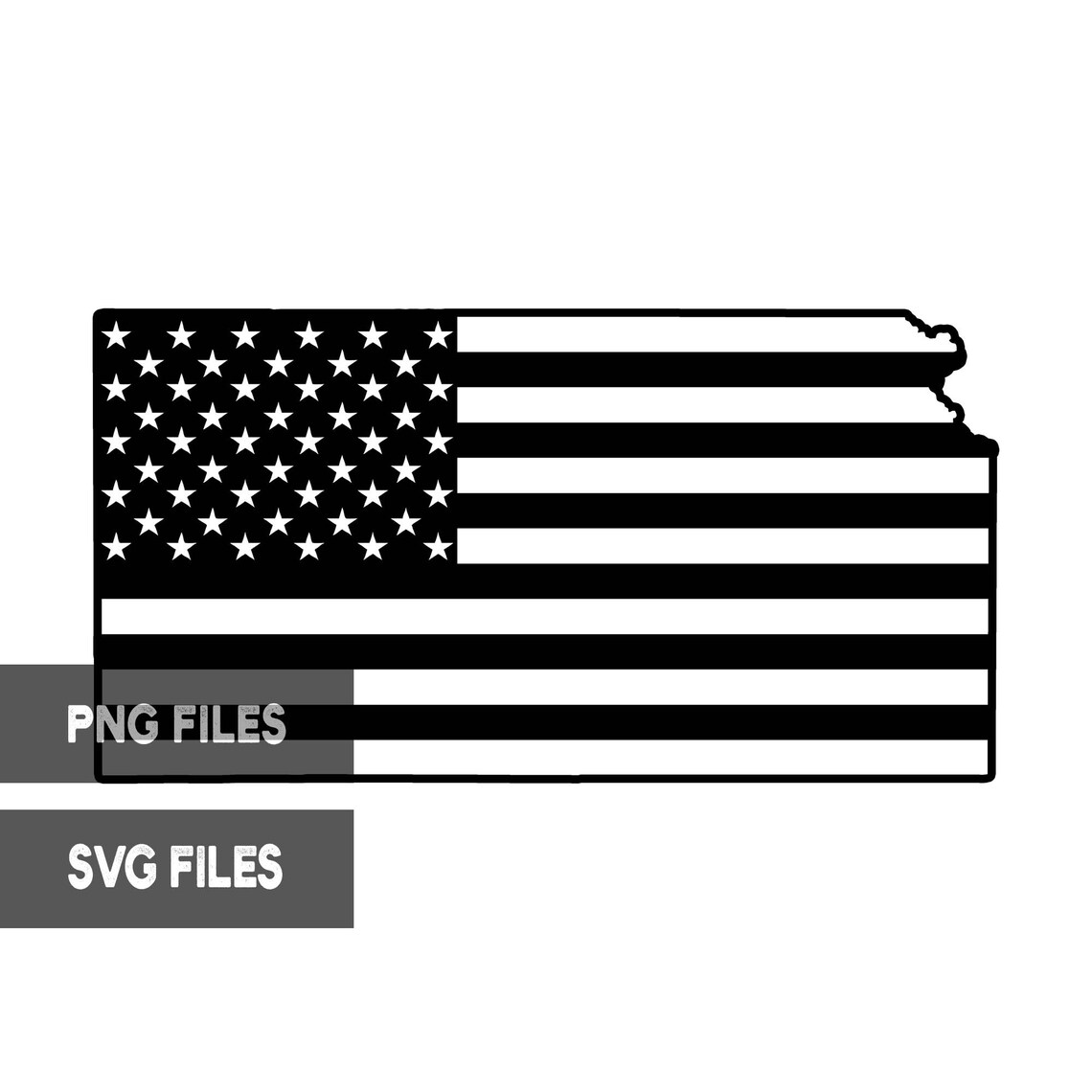 Kansas State Shape American Flag PNG SVG Pdf Psd Jpg Patriotic - Etsy