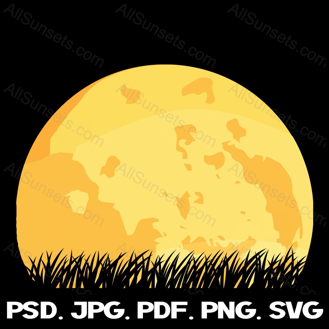 Yellow Full Moon Clipart