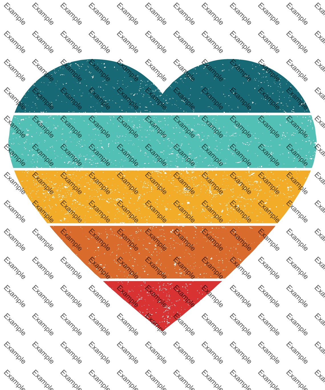Heart Shapes Retro Vintage Sunsets PNG PSD JPG Files - Etsy