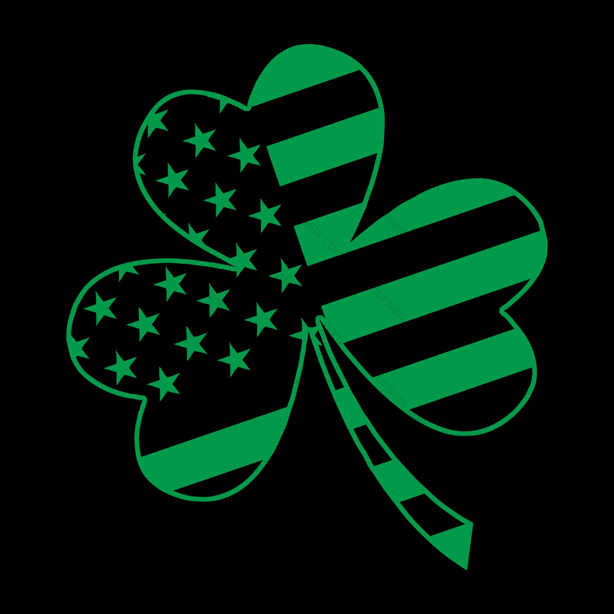 Shamrock American Flag Svg Png Pdf Psd Jpg Patriotic St - Etsy