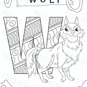 26 Animal Coloring Pages Alphabet Sheets PDF Wildlife Letters With ...