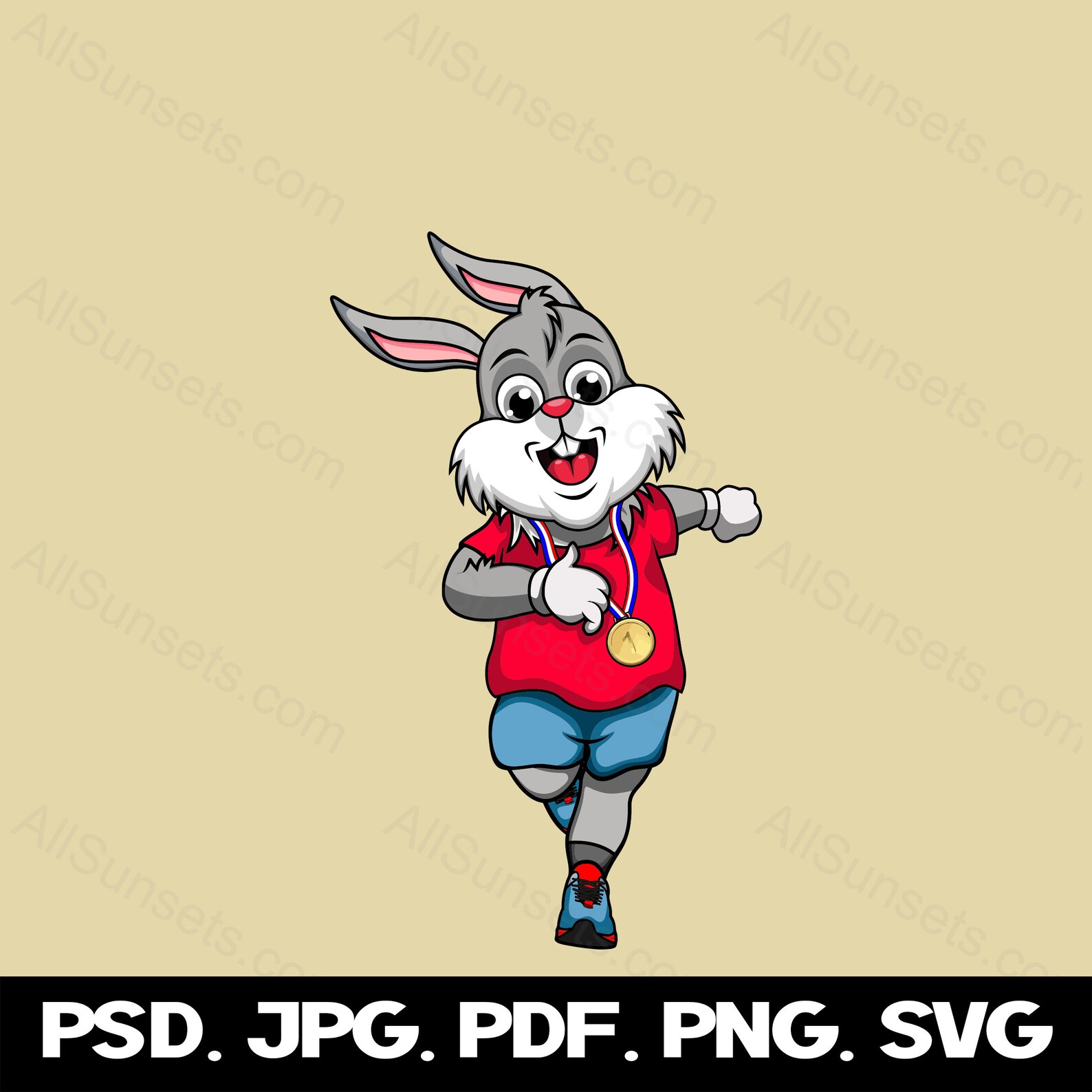Bunny Rabbit Running Svg Png Pdf Psd Jpg File Types 5k 10k Half ...