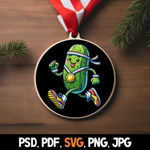 Pickle Jogging Svg Png Pdf Psd Jpg File Types Food Pickle Festivals 5k ...
