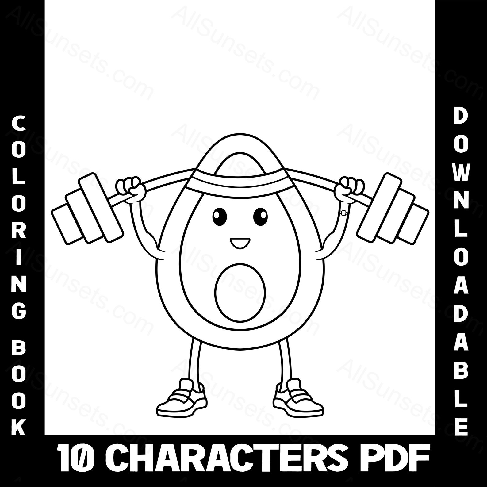 KDP Workout Exercise Coloring Pages Funny Fitness PDF Getting Healthy ...