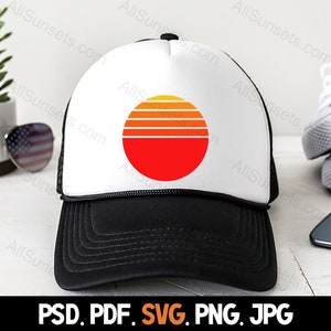 Yellow to Orange Retro Sunset Circle Svg Png Jpg Pdf Psd File Types ...