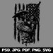 Western Cowboy American Flag Svg Png Eps Svg Jpg Psd File Types Rifle ...