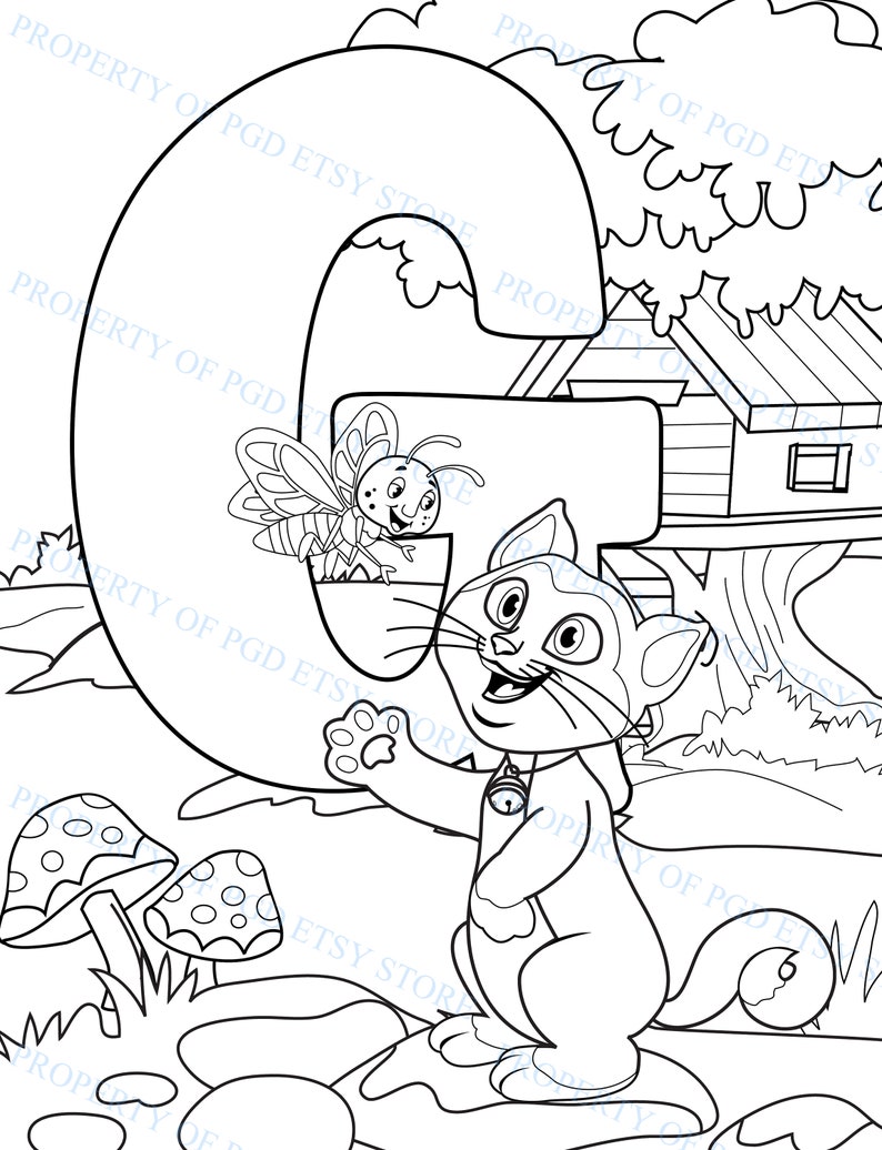 Cats Alphabet Coloring Book for Toddlers A-Z Adorable Cats and - Etsy