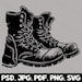 Pair of Work Boots Svg Png Jpg Psd Pdf File Types Soldier - Etsy