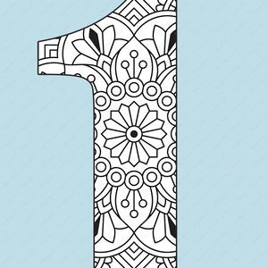 KDP Alphabet A-Z & Numbers 0-9 Mandalas Coloring Pages Sheets PDF ABC ...