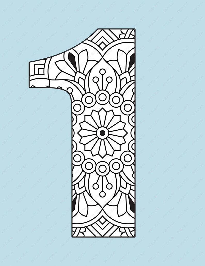 KDP Alphabet A-Z & Numbers 0-9 Mandalas Coloring Pages Sheets PDF ABC ...