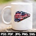 Train American Flag Svg Png Jpg Pdf Psd File Types Modern - Etsy