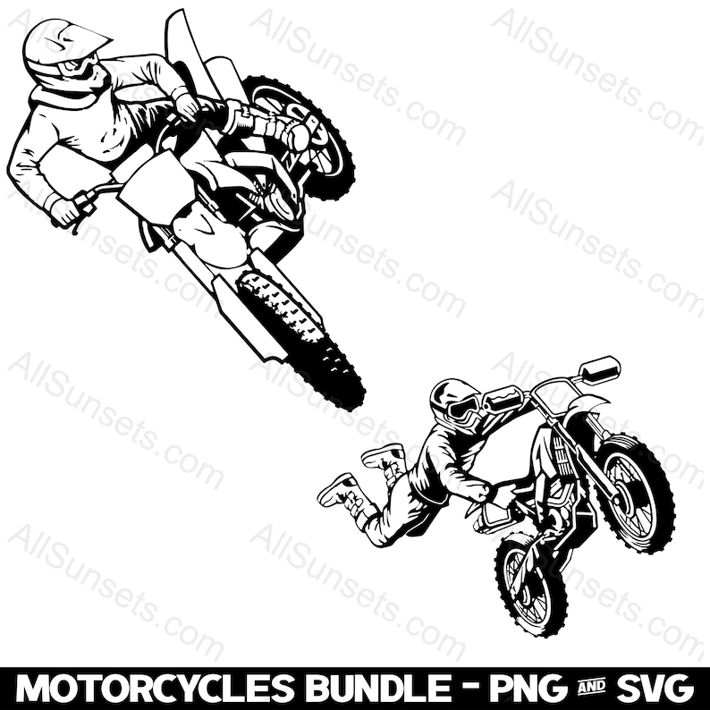 Motorcycles Dirt Street Bikes Bundle Pack Svg Png Jpg Pdf Psd - Etsy