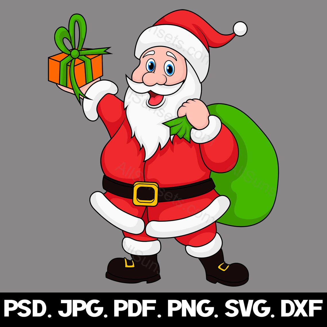 Santa Claus Christmas St Nick Svg Png Pdf Psd Jpg Dxf File - Etsy