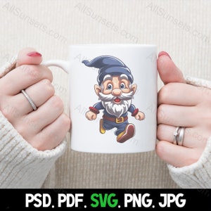Running Gnome Clipart Svg Png Pdf Psd Jpg for Races, Jogging, 5k, 10k ...