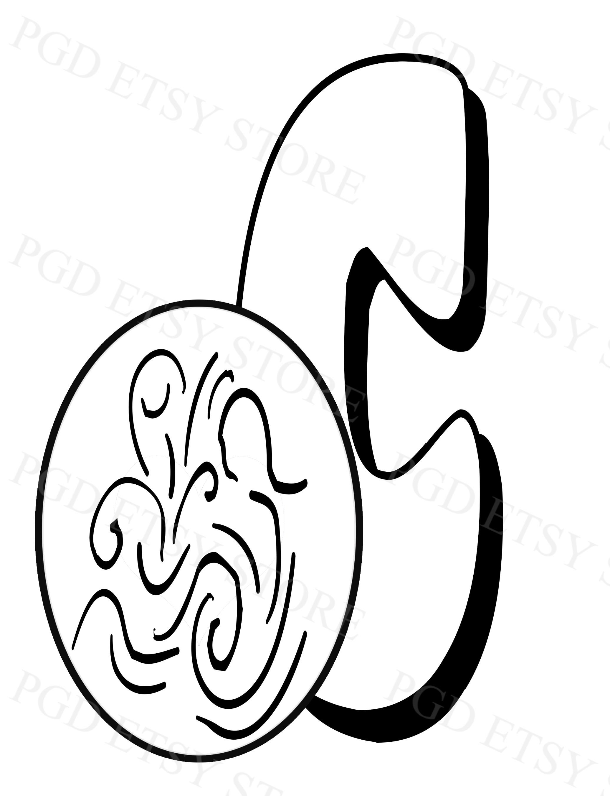 KDP Alphabet Easter Egg Coloring Pages Sheets PDF ABC Letters | Etsy