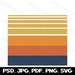 Rectangle Retro Vintage Sunset Stripes PNG Clip Art Sun Instant ...