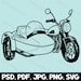 Motorcycle Sidecar SVG Vector Graphics Clipart Svg Png Psd Jpg Eps File ...