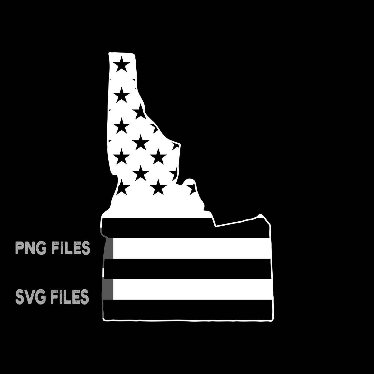 Idaho State Shape American Flag Svg Png Jpg Pdf Psd File Types - Etsy