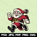 Santa Claus Running Svg Png Pdf Psd Jpg File Types Christmas Walker ...