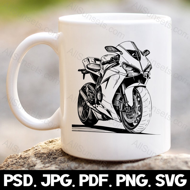 Motorcycle Sport Racing Bike Svg Png Psd Jpg Pdf File Types - Etsy