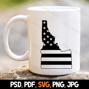 Idaho State Shape American Flag Svg Png Jpg Pdf Psd File Types ...