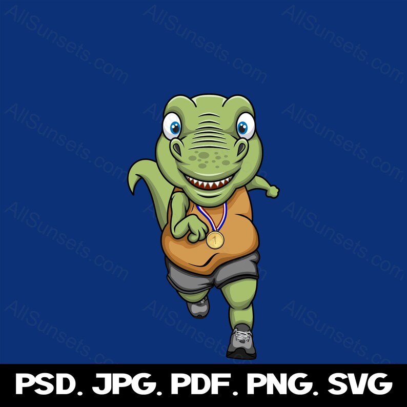 T-rex Dinosaur Running Svg Png Pdf Psd Jpg File Types Racing 5k 10k ...