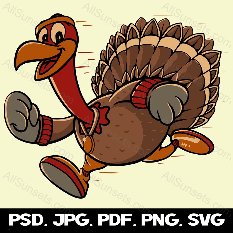 Turkey Trot Racing Svg Png Pdf Psd Jpg File Types 5k 10k Half Marathon ...