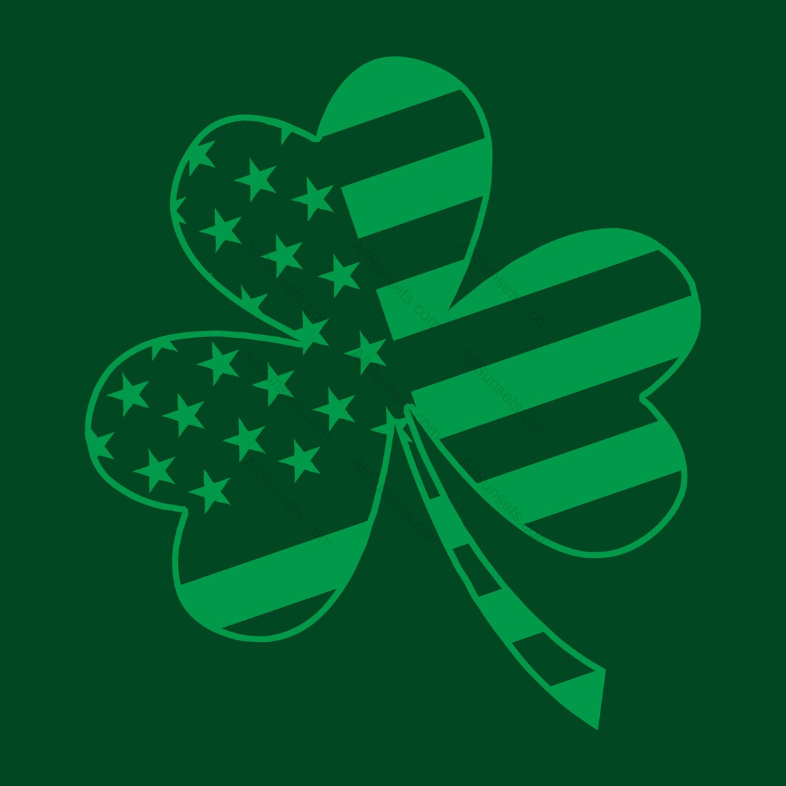 Shamrock American Flag Svg Png Pdf Psd Jpg Patriotic St - Etsy