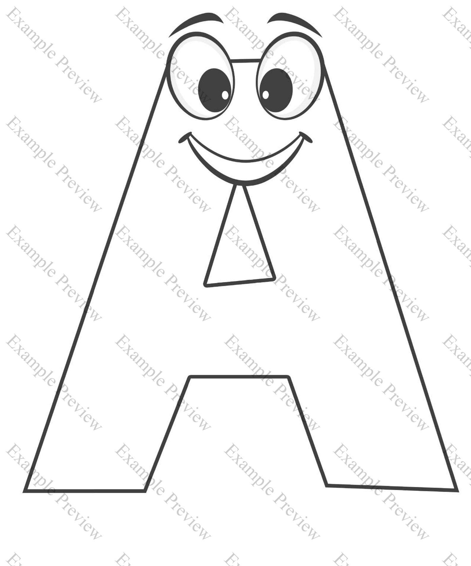 KDP Smile Face Alphabet Coloring Pages Sheets PDF ABC Letters Colouring ...