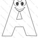 KDP Smile Face Alphabet Coloring Pages Sheets PDF ABC Letters Colouring ...