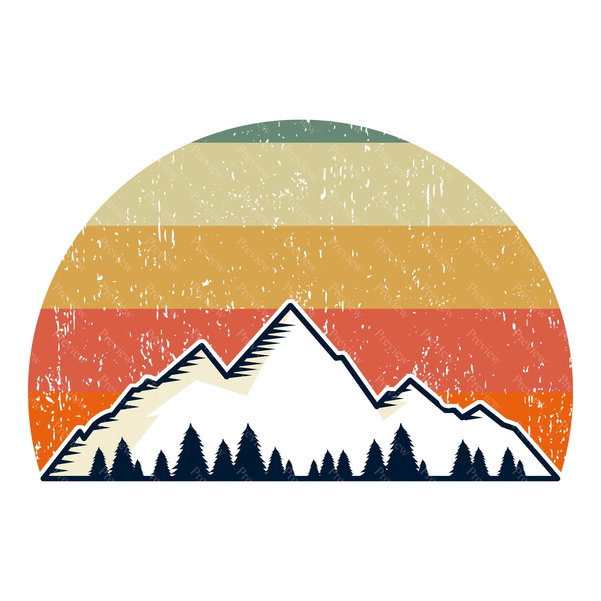 Retro Vintage Sunsets Pack #1 30 Retro Sunset Clipart PNG Digital ...